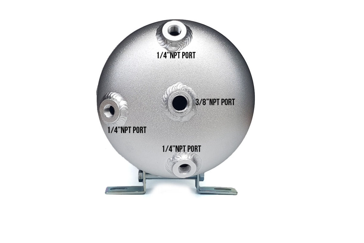Aluminum Air Tank 3 Gallon 5 Port | Boss Air Suspension